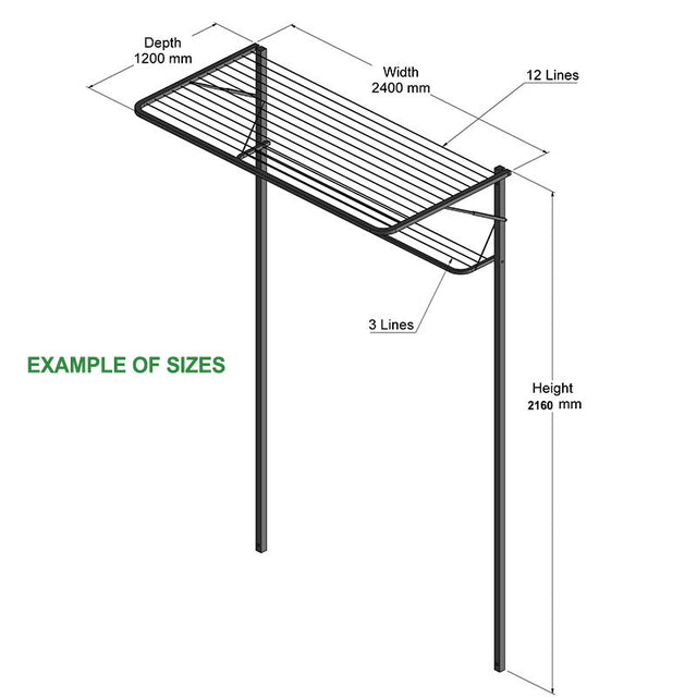 Urban Ground Mount Clothesline & Washing Line
